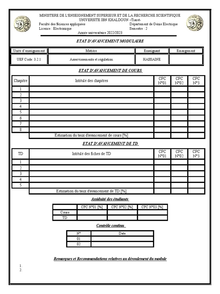 1-Crs Et TD - Modélisation Et Identification Des Systèmes Électriques - S2 - M2 - Commande | PDF