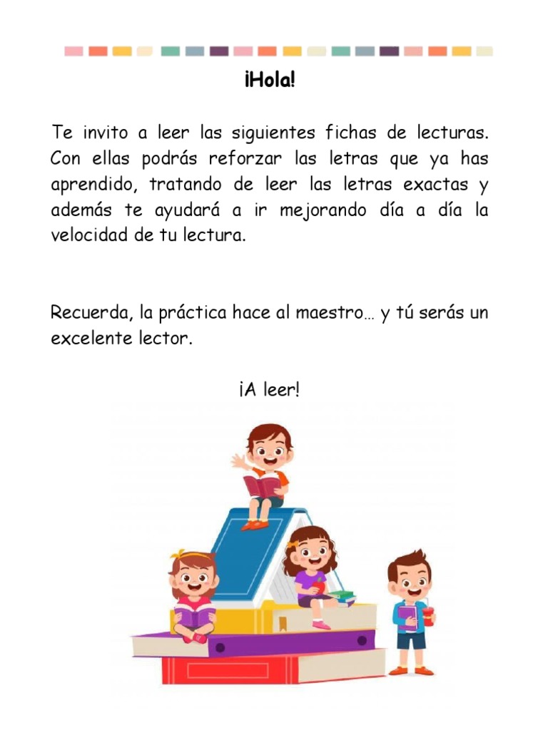 Fichas de lectura. L-M-P y S | PDF