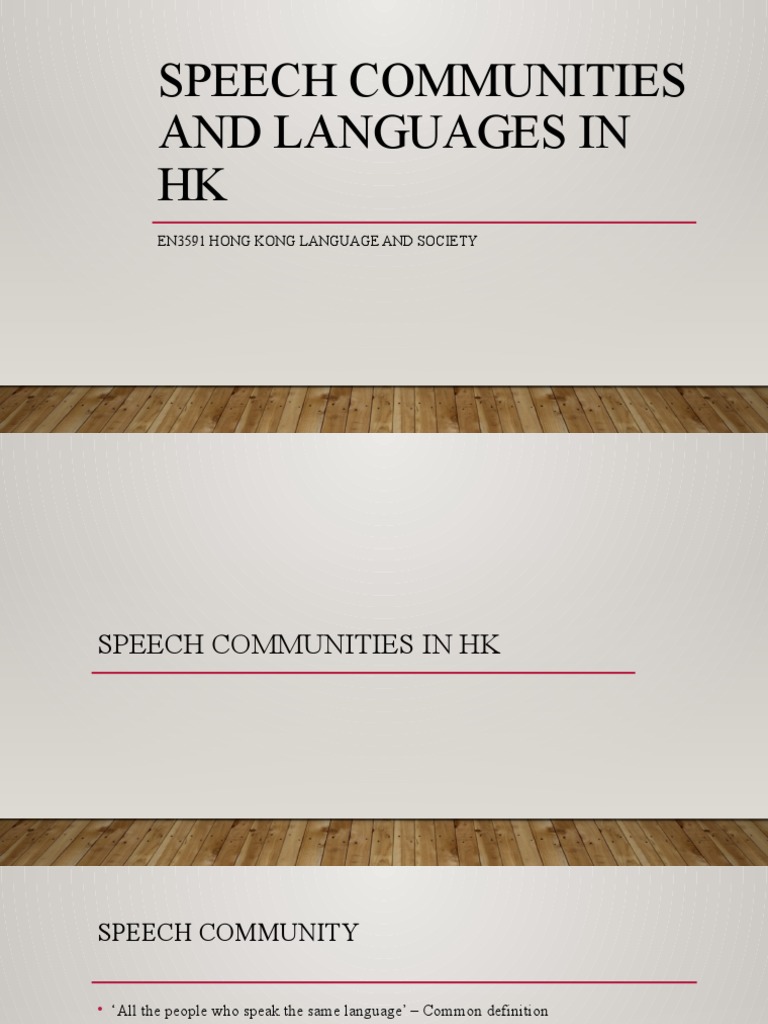 Speech Communities and Languages in HK: En3591 Hong Kong Language and Society | PDF | Hong Kong ...