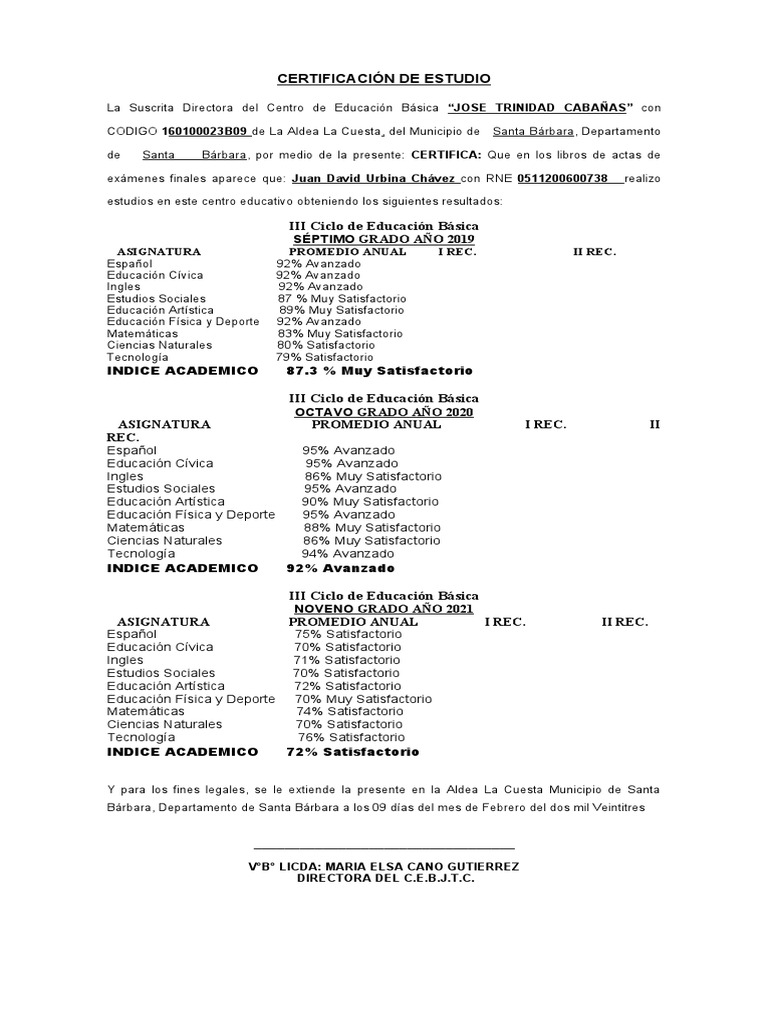 Certificacion Juan David | PDF