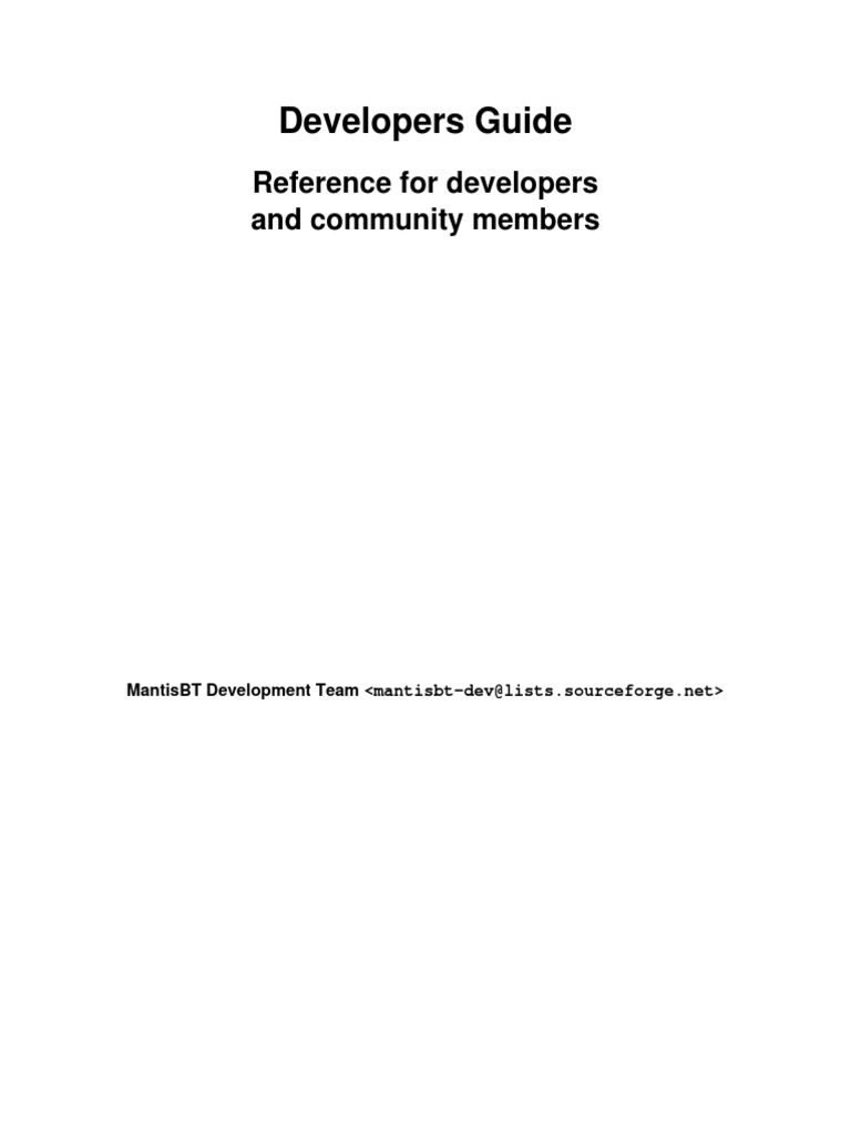 MANTIS Developers Guide | PDF | Conceptual Model | Callback (Computer ...