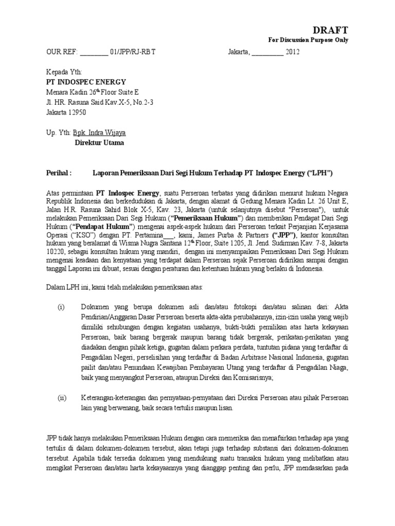 Contoh LDD Indospec Indo | PDF