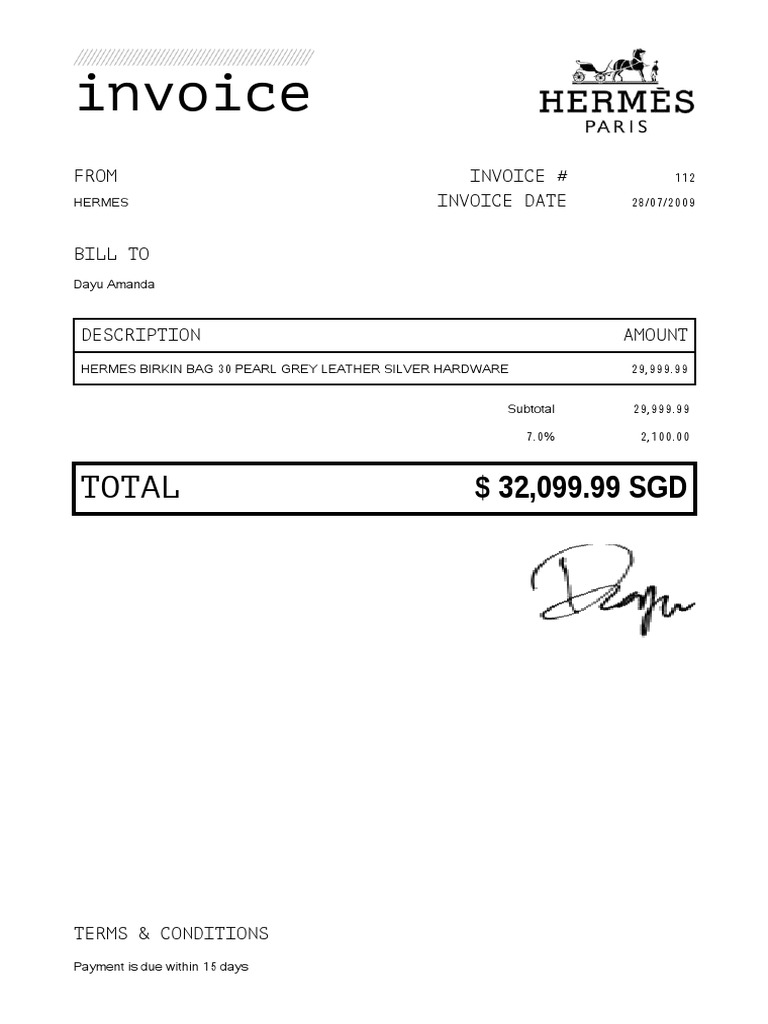 Hermes Invoice Birkin | PDF