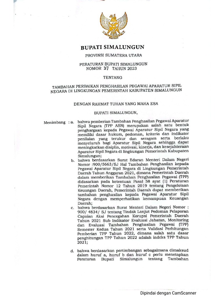 Perbub TPP 2023 | PDF