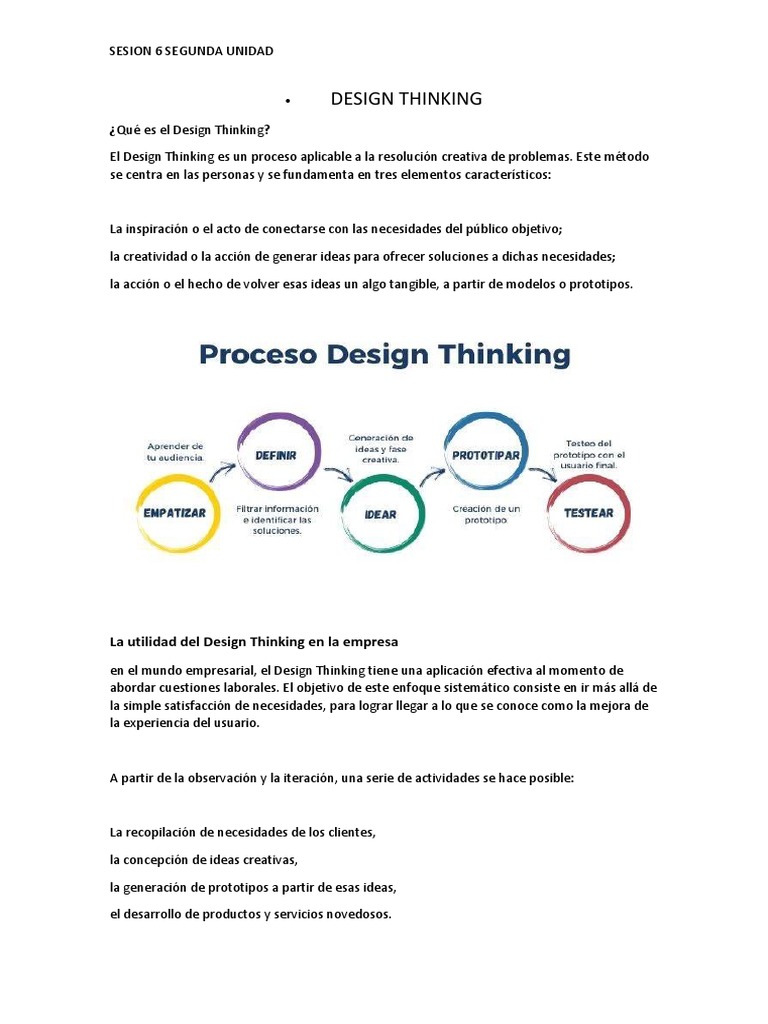 Design Thinking: La Utilidad Del Design Thinking en La Empresa | PDF | El pensamiento de diseño ...