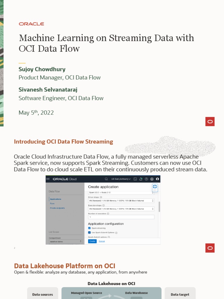 OCI - Data - Flow - Spark - Streaming - and - Machine - Learning | PDF | Cloud Computing | Data
