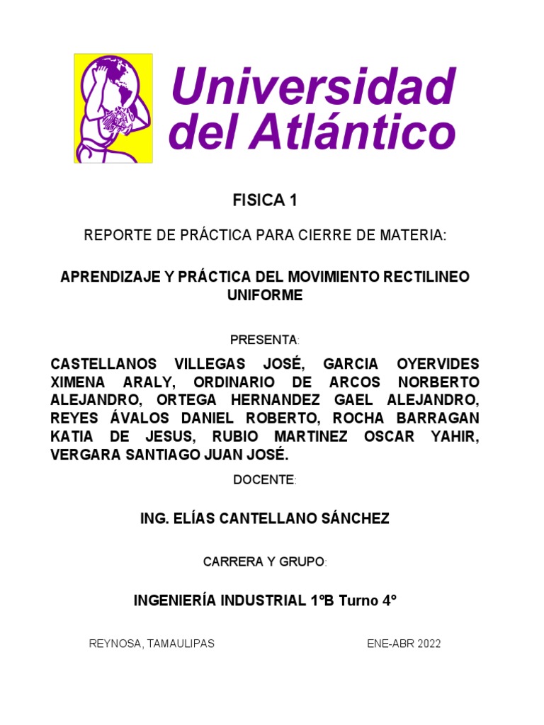 Practica Fisica 1 Mru | PDF | Aceleración | Velocidad