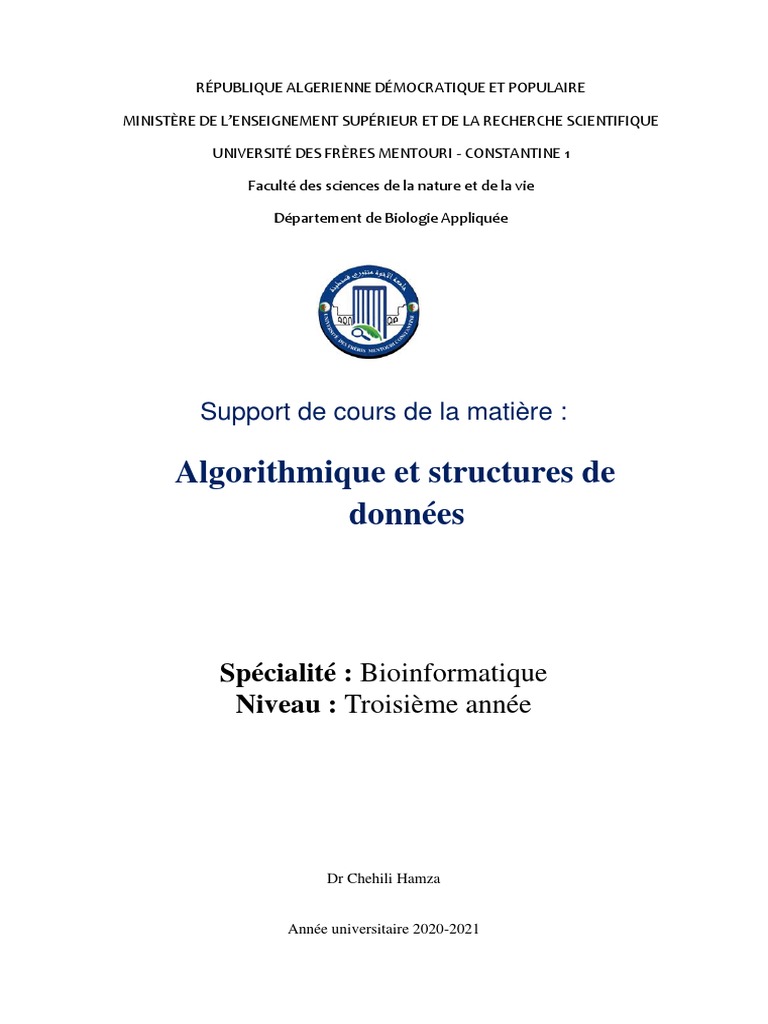Algorithmique Et Structure Des Données | PDF | Programmation informatique | Structure de contrôle