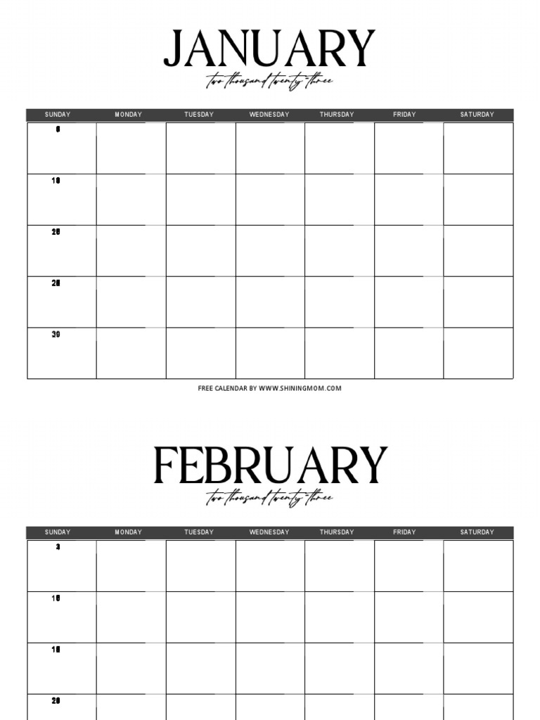 2023 Editable Calendar Word Dated Final | PDF