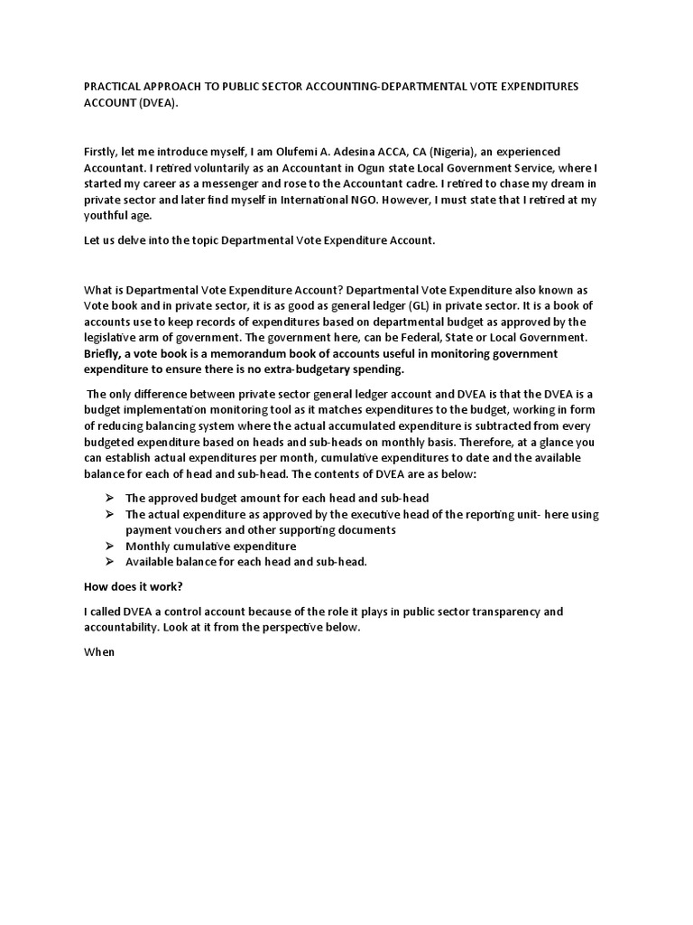 Practical Approach To Public Sector Accounting | PDF