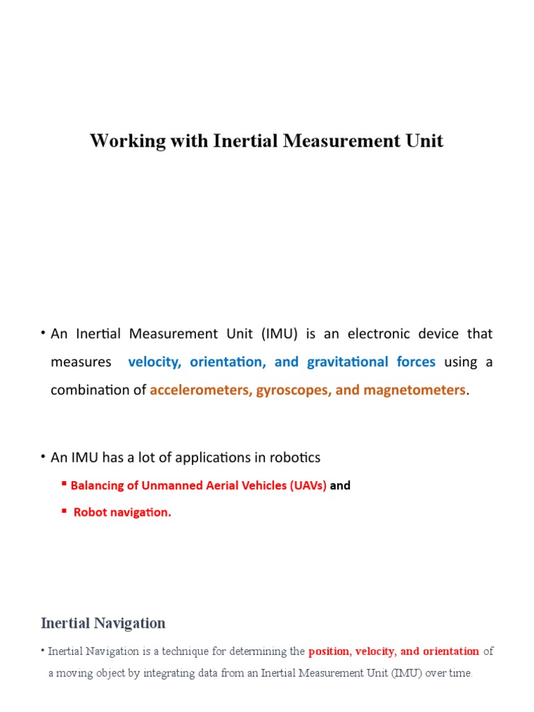Working With Inertial Measurement Unit | PDF | Inertial Navigation System | Computer Science