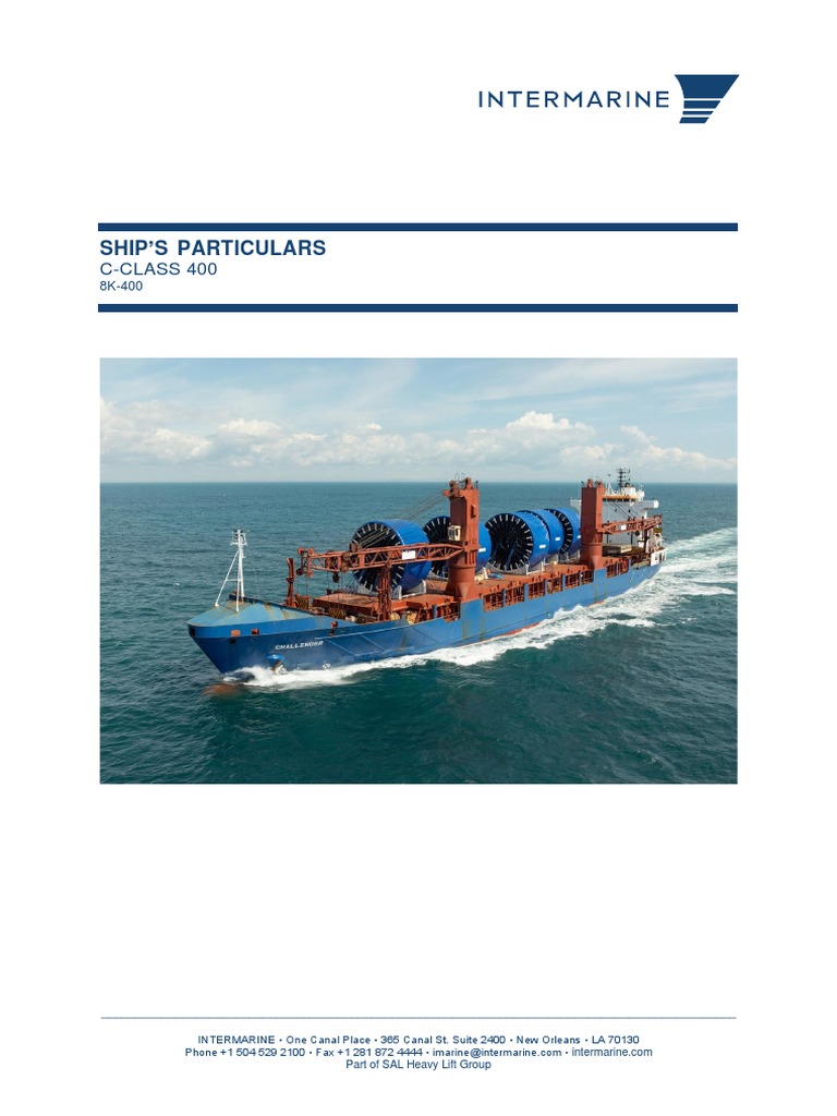 C CLASS 400 Ships Particulars | PDF