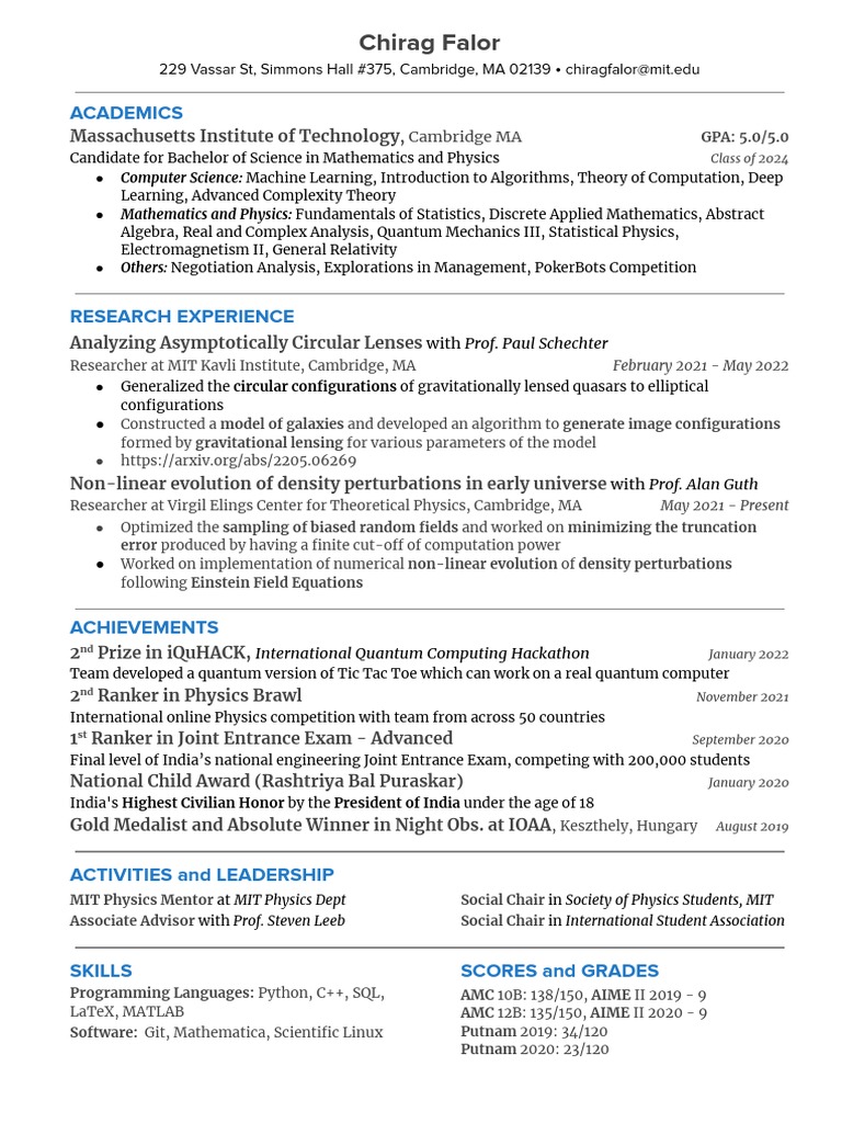Resume 123 As AS | Download Free PDF | Physics | Mathematics
