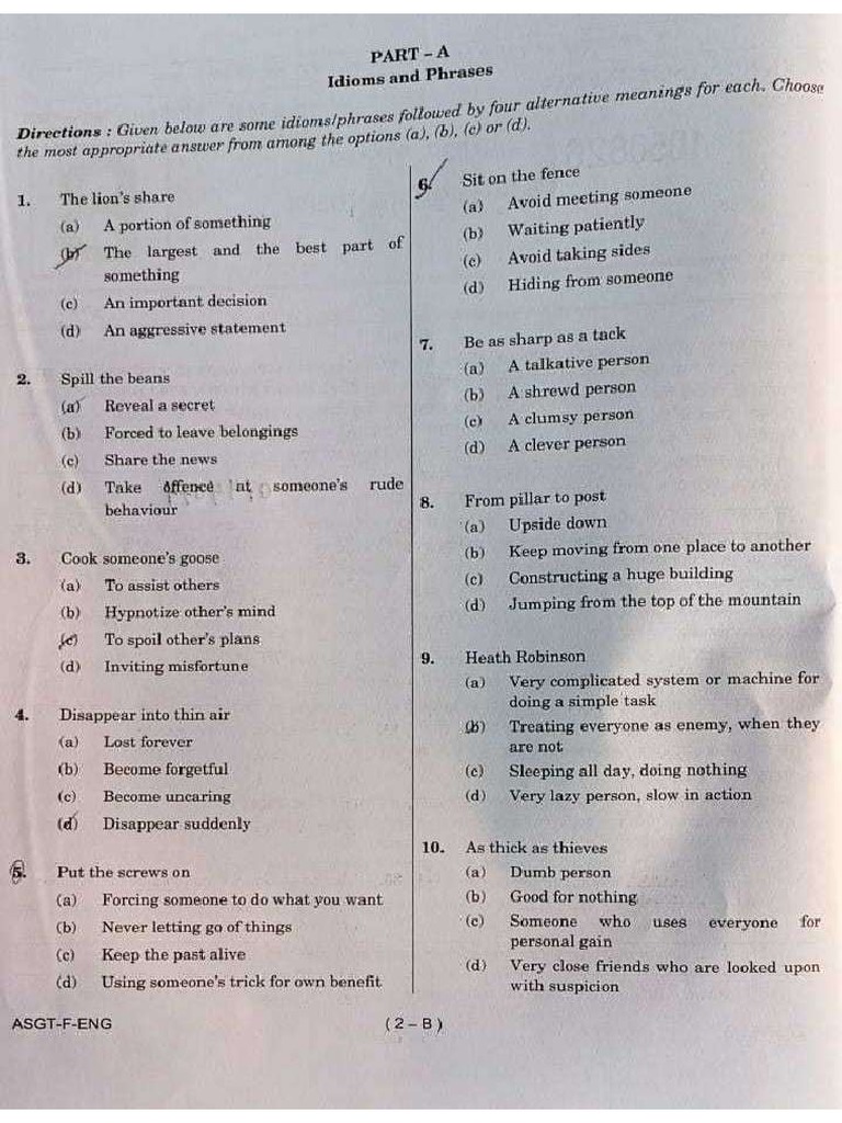 NDA 1 2023 English Question Paper | PDF