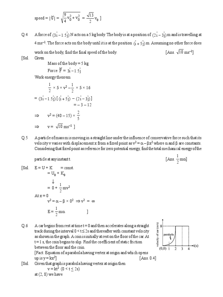 PHYSICS-19-11-11th (PQRS) SOLUTION | PDF | Collision | Acceleration