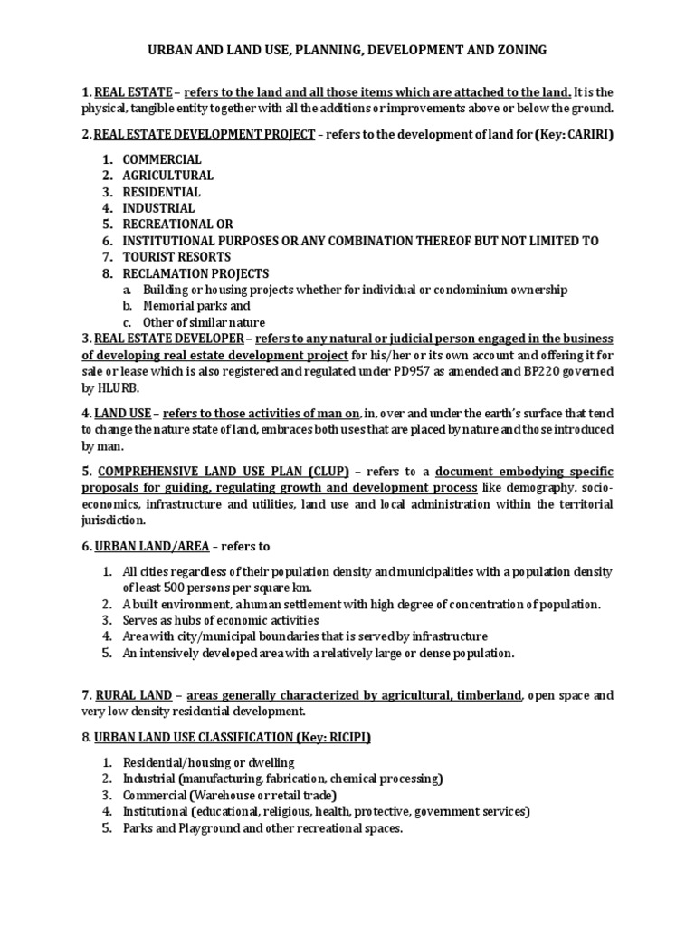 Urban Land Use and Zoning Overview | PDF | Zoning | Land Use