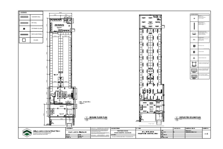 Legends:: Ground Floor Plan 1 Reflected Ceiling Plan 2 | PDF | Architectural Elements | Building ...