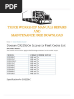 Doosan Excavator Error Code List | PDF | Throttle | Fuel Injection