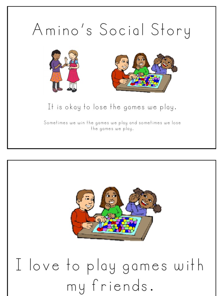 Social Story Winning and Losin G | PDF