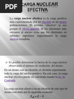 Carga Nuclear Efectiva | PDF | Electrón | Núcleo atómico
