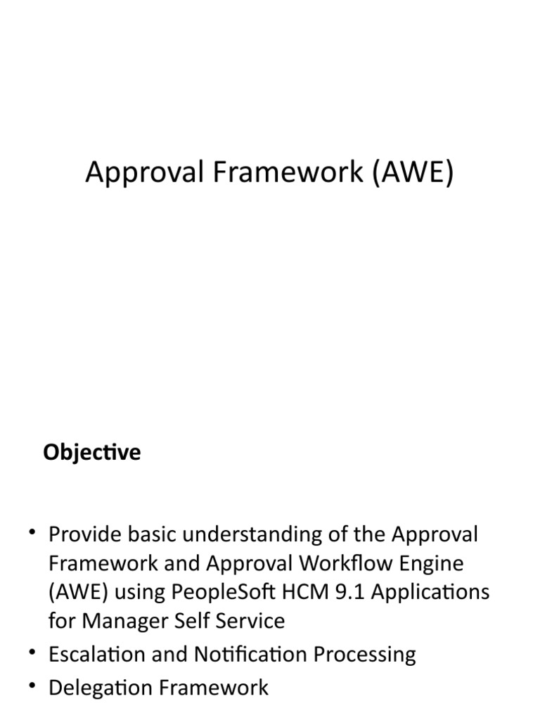 Peoplesoft Approval Framework (AWE) | PDF | Proxy Server | Workflow
