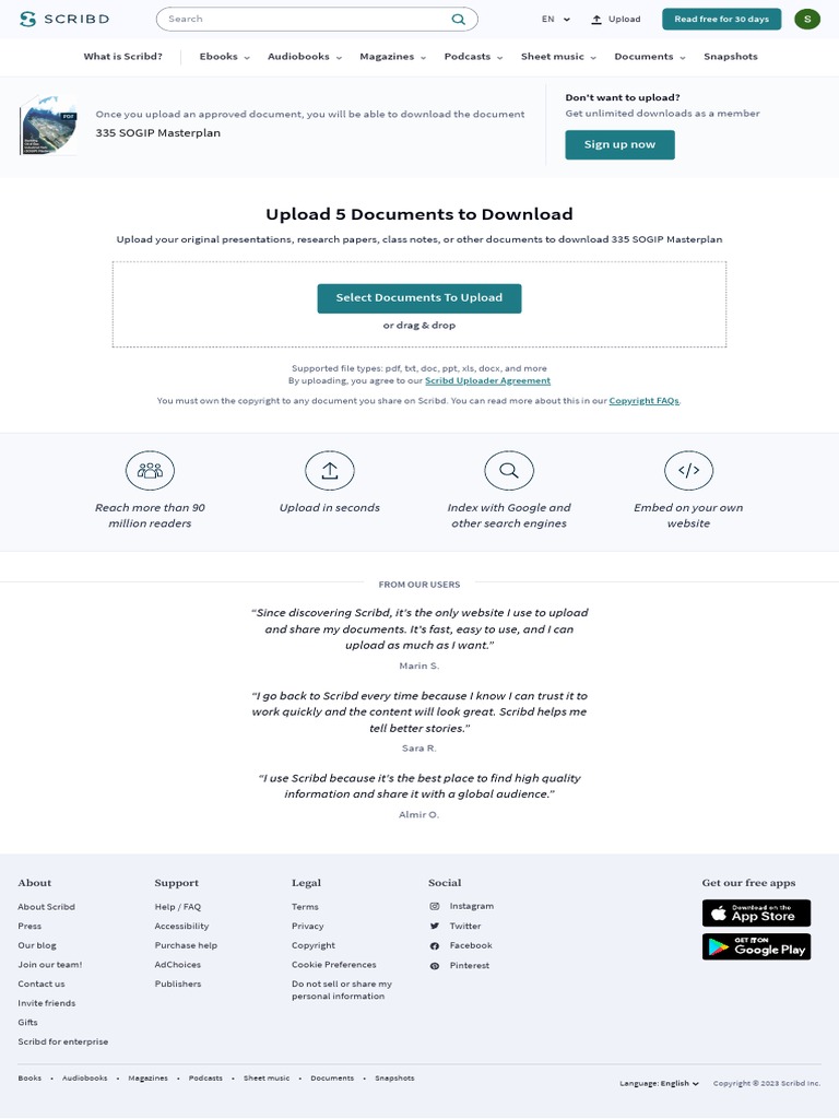 Upload 5 Documents To Download: 335 SOGIP Masterplan | PDF | Scribd | Computing