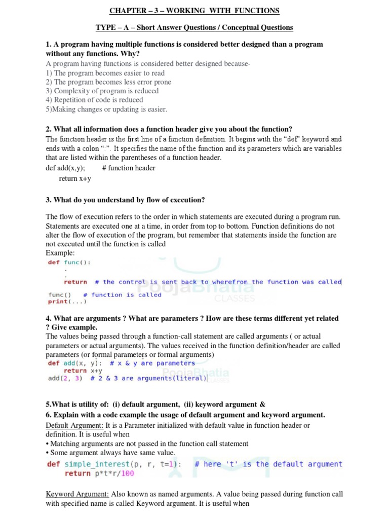 Gr 12 Ch 3 Working With Functions Notes Pdf Parameter Computer Programming Scope