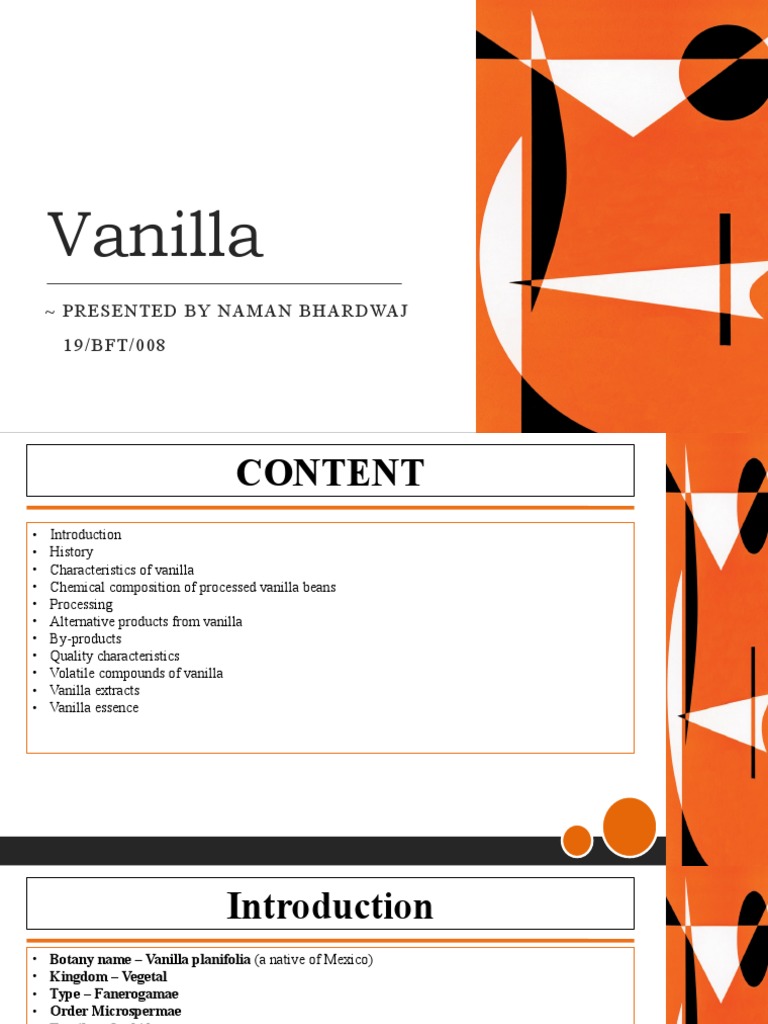 Vanilla | PDF | Vanilla | Food Ingredients