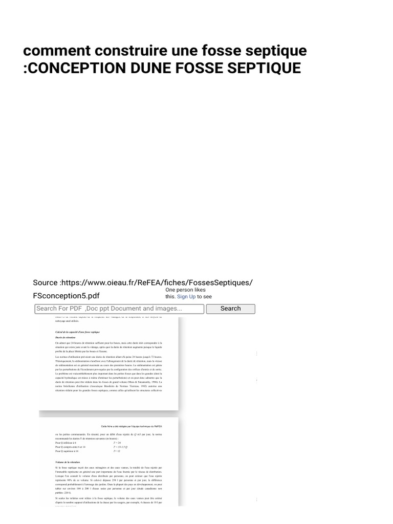 Guide de construction d'une fosse septique | PDF | Fosse septique | Hygiène