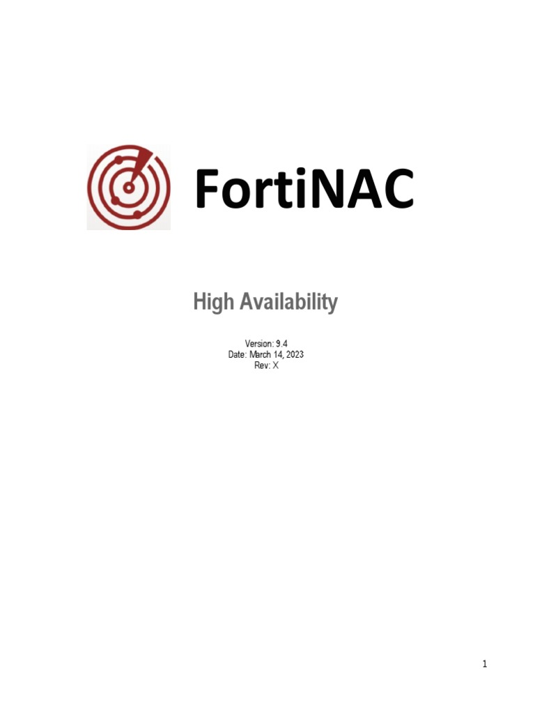 FortiNAC High Availability v94 | Download Free PDF | Ip Address | Computer Network