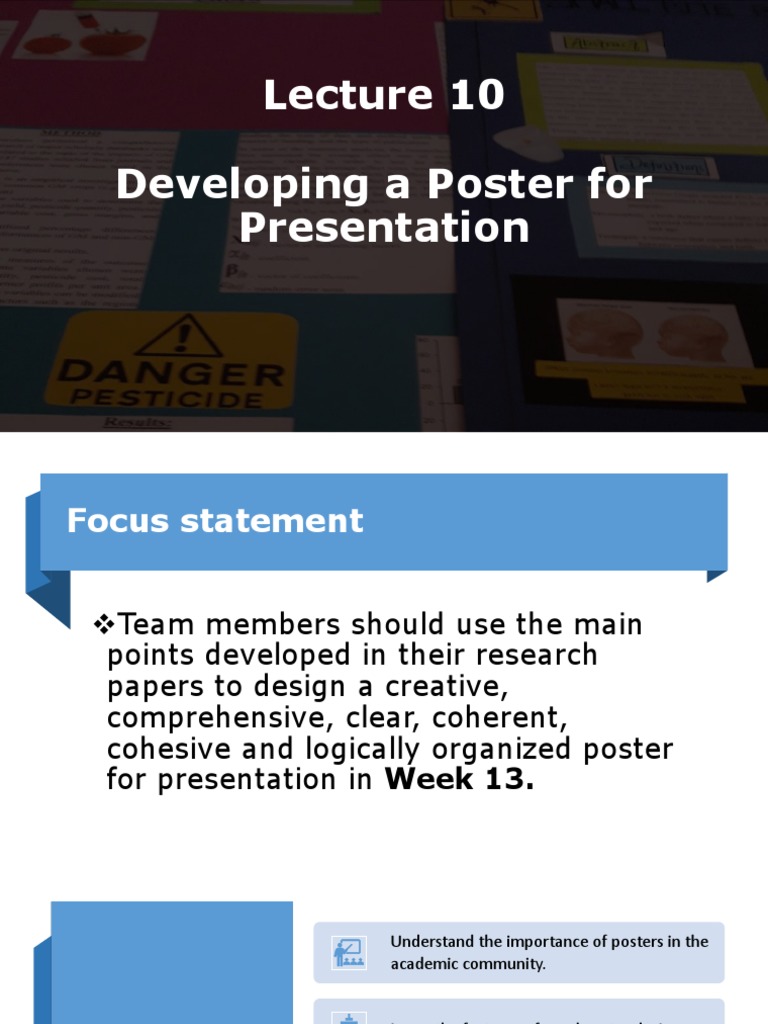 Lecture 10 - Developing A Poster Presentation - Revised | PDF ...