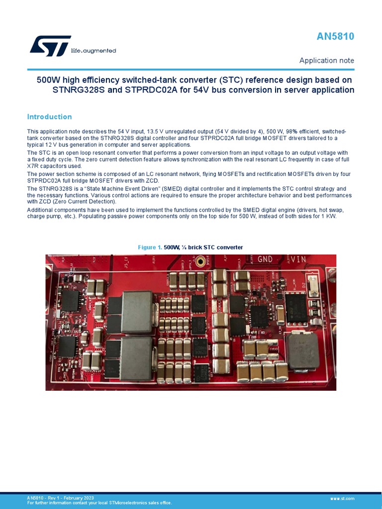 500W High Efficiency Switched-Tank Converter (STC) Reference Design ...