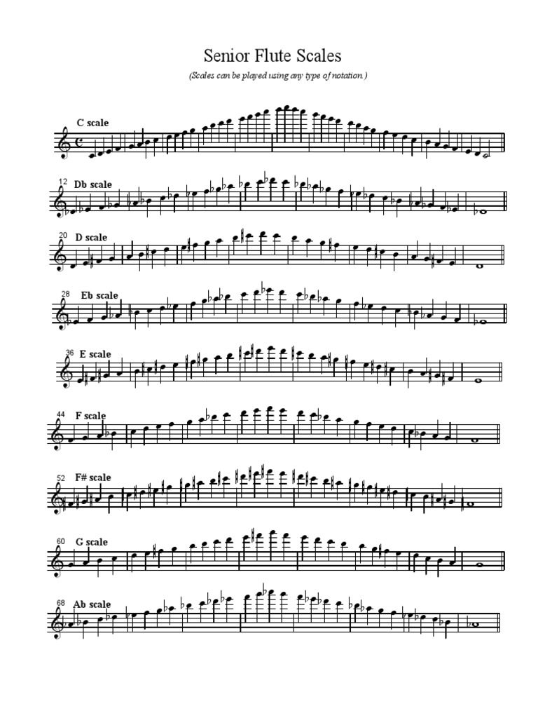 Flute Scale Sheet | PDF