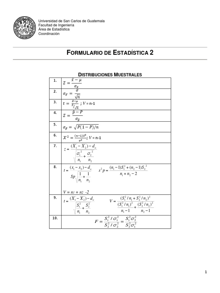 Supuestos y Formularios en Estadística | PDF | Método científico ...