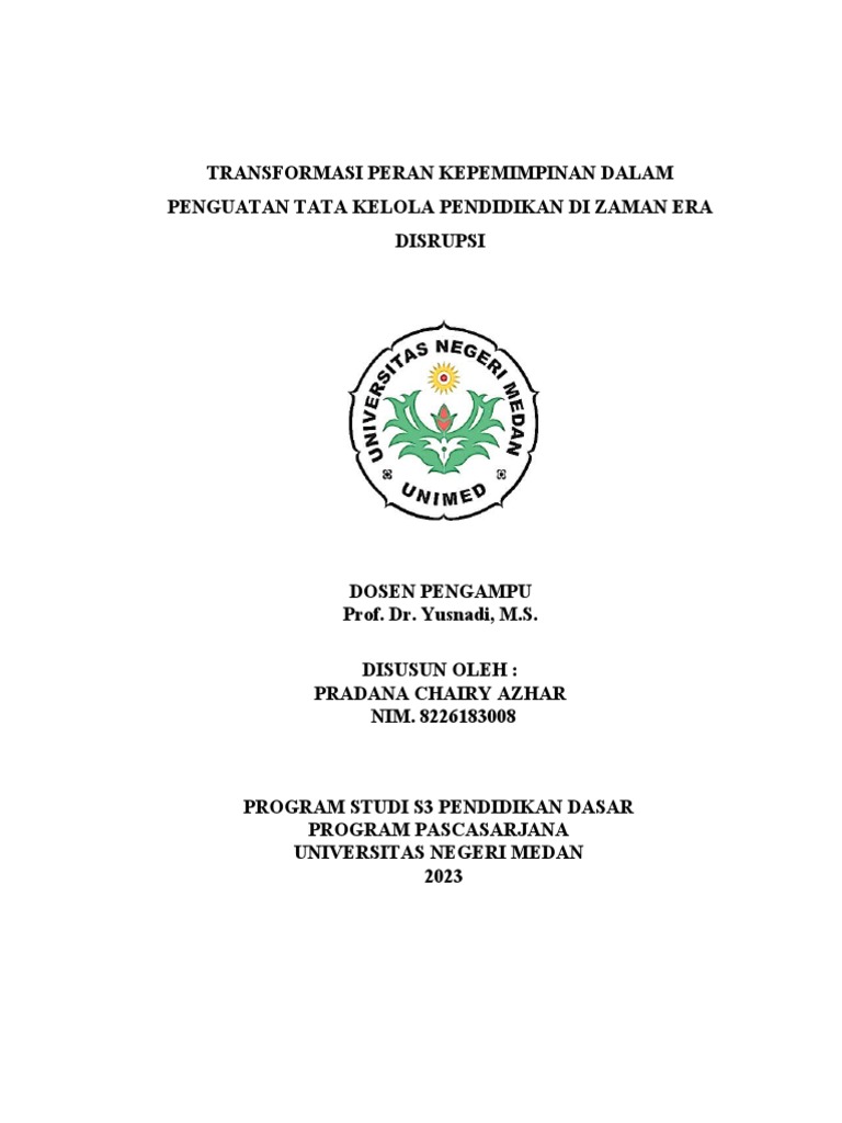 Kepemimpinan Transformasi di Era Disrupsi | PDF