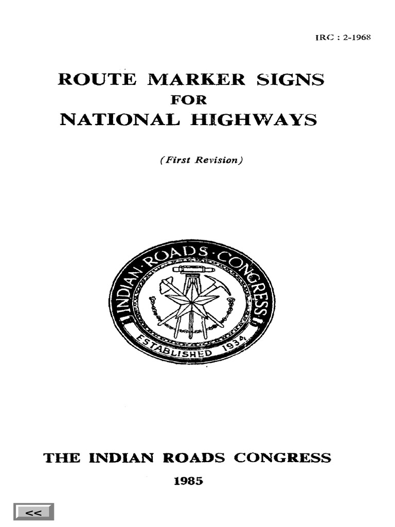 Route Marker Signs National Highways: The Indian | PDF | Land Transport ...