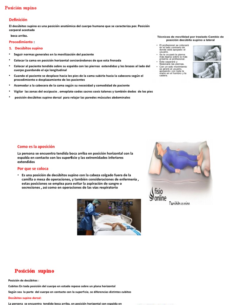 Posición Supino | PDF | Términos anatómicos de ubicación
