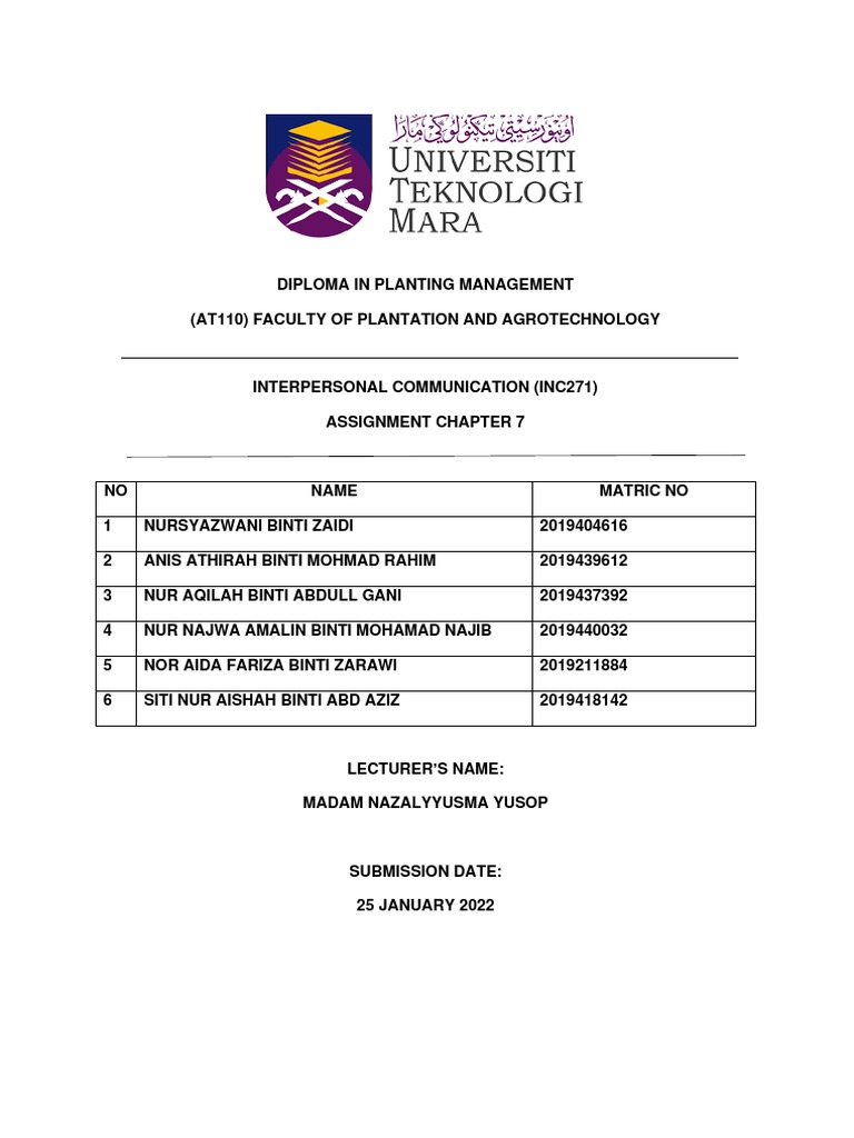 Assignment Chapter 7 | PDF | Emotions | Communication Assignment Chapter 7 | PDF | Emotions | Communication