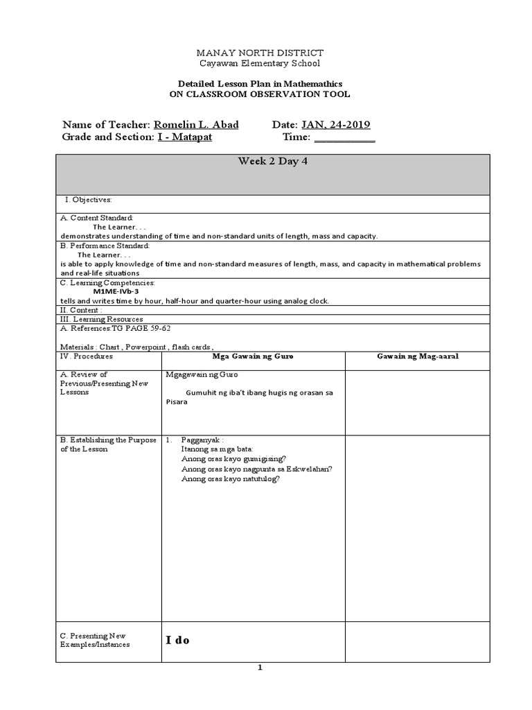 Math Cot 1-24-19 | PDF