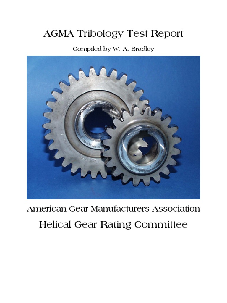 AGMA Tribology Helical Gear Rating | PDF | Gear | Wear