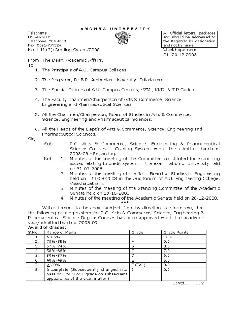 PG Grading System20122008 | PDF | Academia