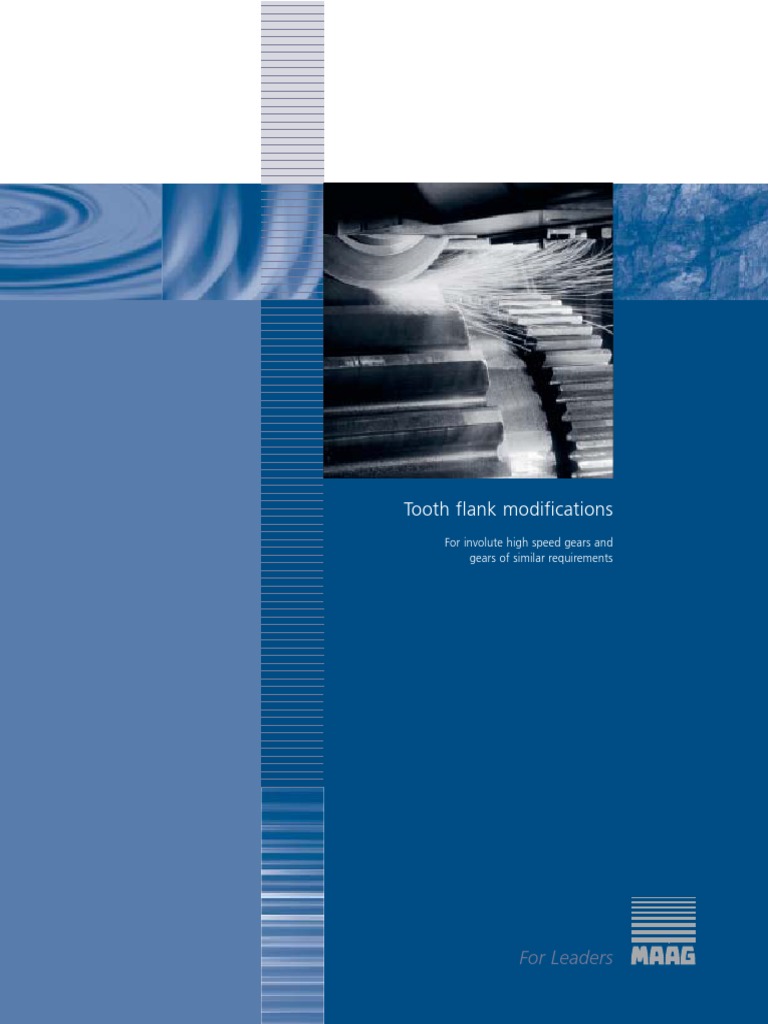 Maag, Tooth F Lank Modifications | PDF | Gear | Mechanical Engineering