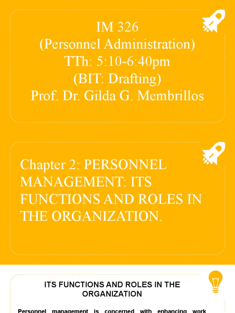 Personnel Management Functions Explained | PDF | Human Resources ...