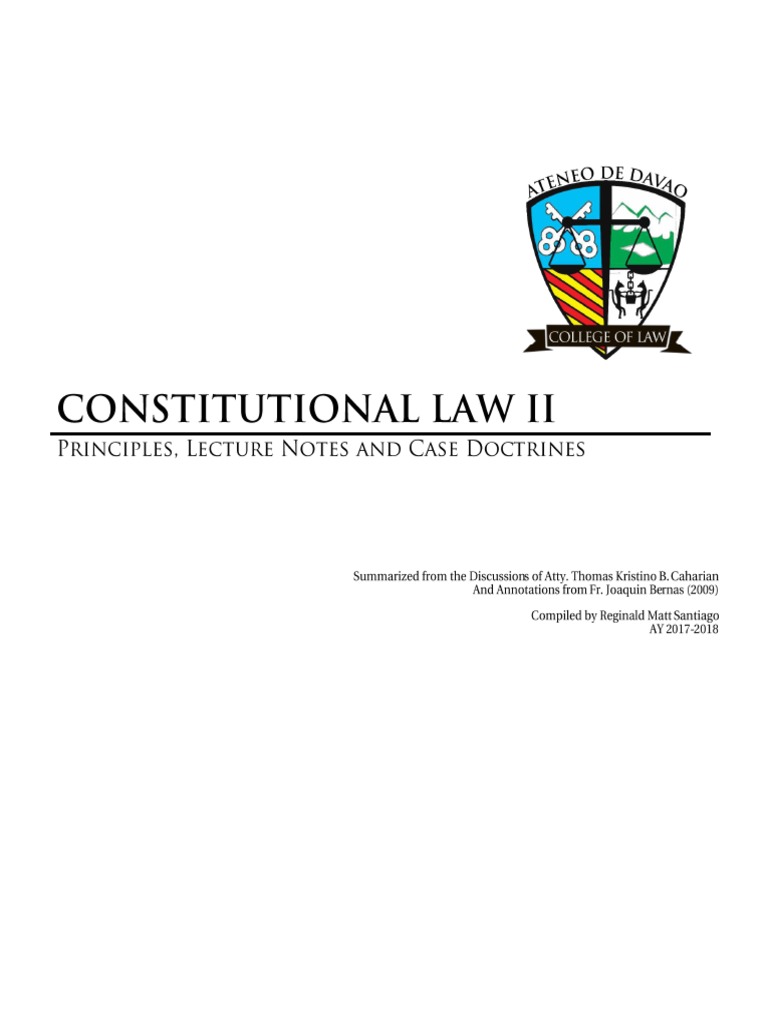 Constitutional Law II Notes | PDF | Eminent Domain | Due Process