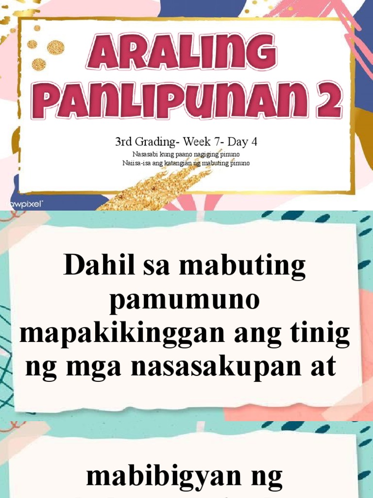 3rd Grading-Week 7 - Day 4: Nasasabi Kung Paano Nagiging Pinuno Naiisa ...