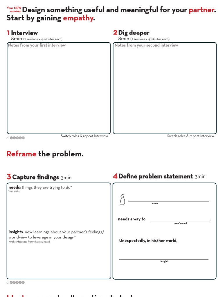 Design Thinking Worksheet | PDF