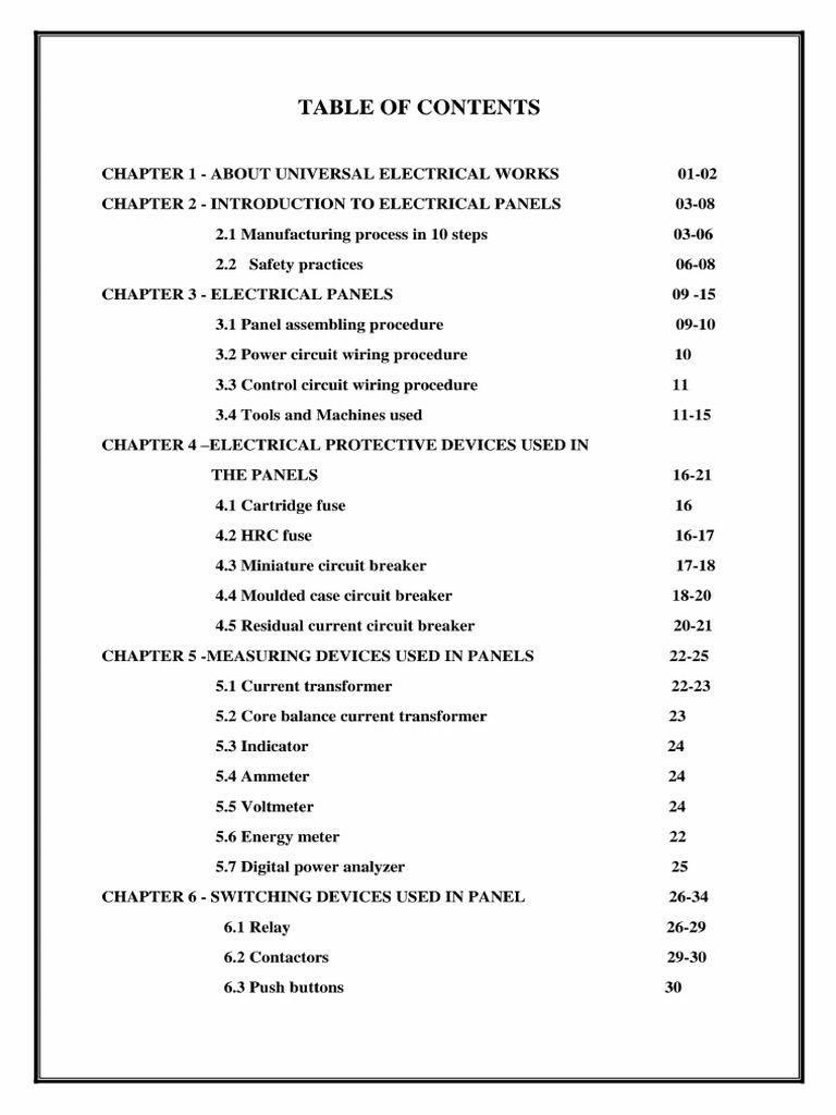 Manufacturing of Electrical Panels | PDF