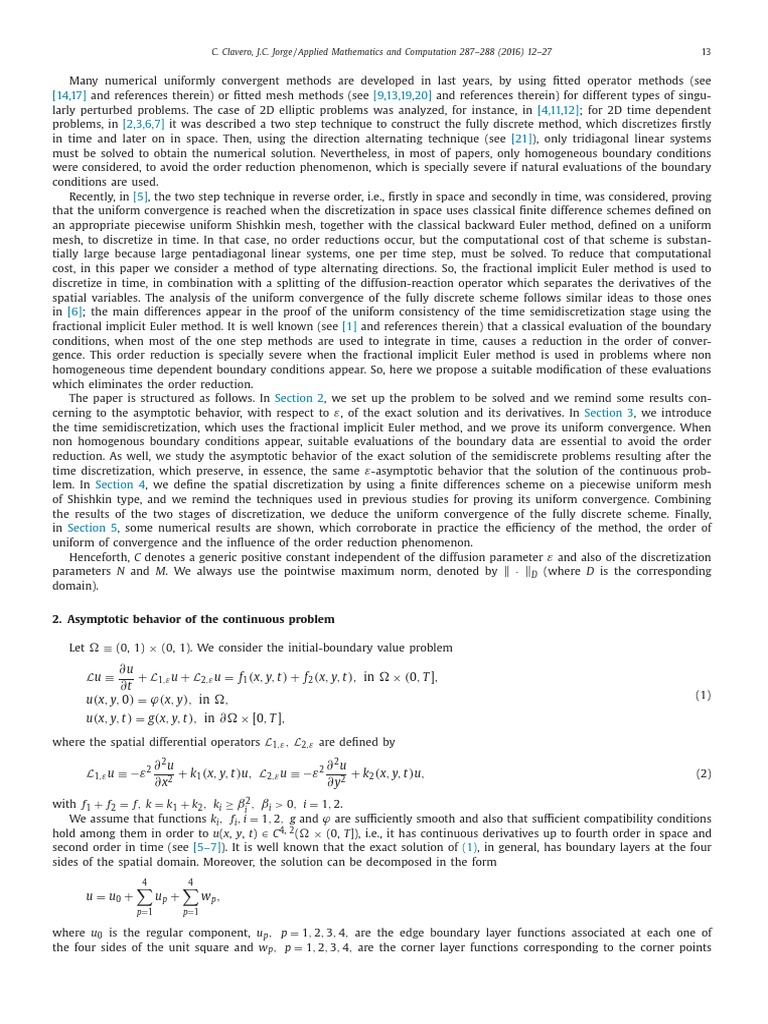 Clavero, J.C. Jorge / Applied Mathematics and Computation 287-288 (2016) 12-27 13 | PDF ...