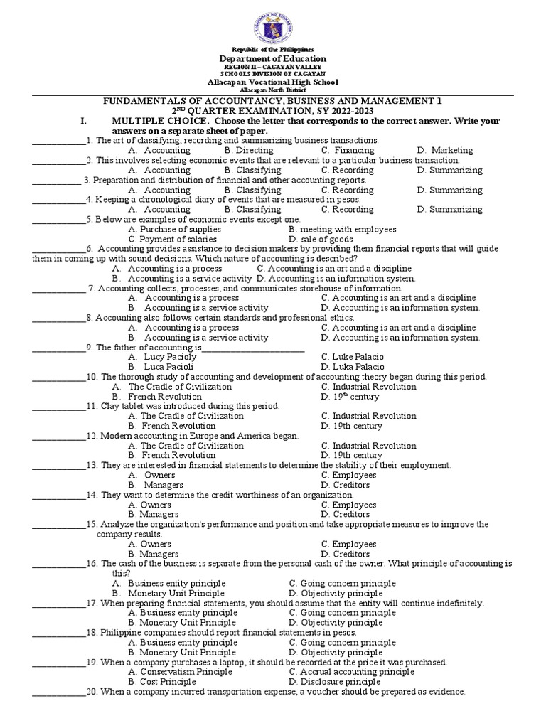 Accounting Midterm Exam | PDF | Equity (Finance) | Accounting