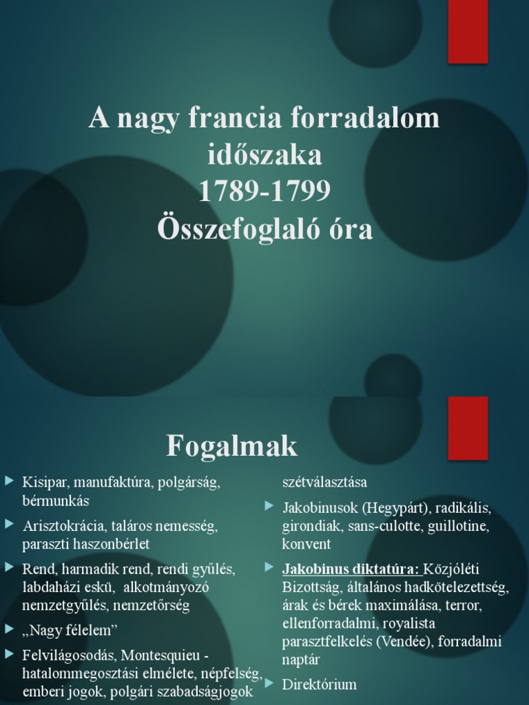 A Francia Forradalom Összefoglalás | PDF